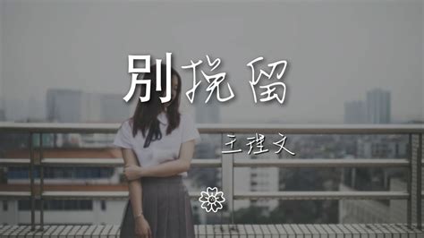 王理文 別挽留『我一個人在靜悄悄走』【動態歌詞lyrics】 Youtube
