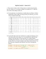 Big Data Analysis College Data Set Summary And Quantitative Course
