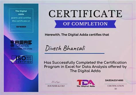 Divesh Bhansali On Linkedin Exceltraining Dataanalysis Certification Professionaldevelopment…