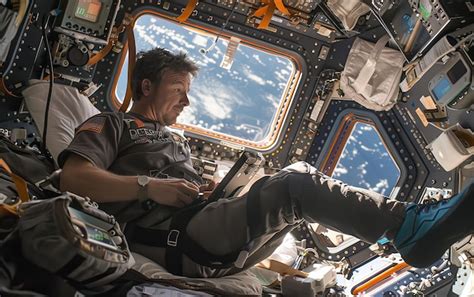 Astronaut Floating In Microgravity Environment Premium Ai Generated Image