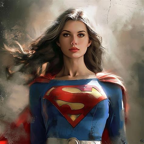 A Woman In A Superman Costume With A Superman Costume On Her Face Premium Ai Generated Image