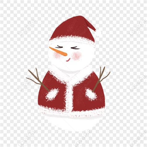 크리스마스 일러스트 모자와 귀여운 눈사람외딴빨간새로운 Png 일러스트 무료 다운로드 Lovepik