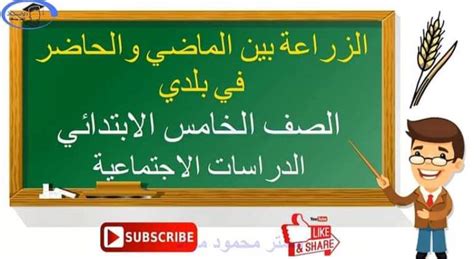 درس الزراعة بين الماضي والحاضر في بلدي مدراول