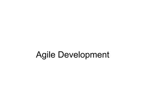 Agile Development Agile Process Models Ppt