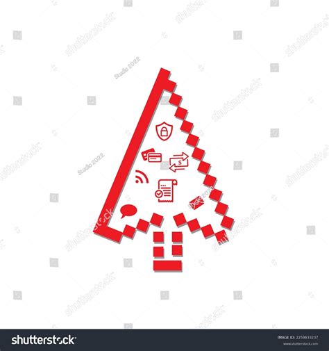 Mouse Cursor Icon Pixel Arrow Sign Stock Vector Royalty Free Shutterstock