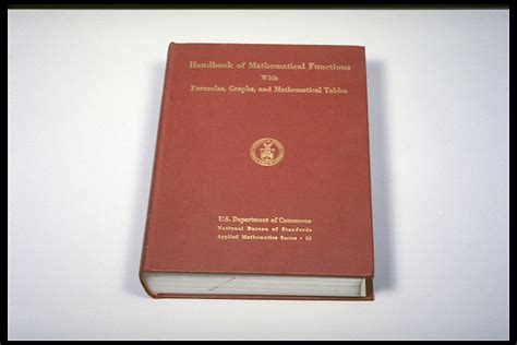 Book Handbook Of Mathematical Functions With Formulas Graphs And
