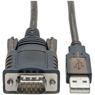 Transource Tripp Lite RS232 To USB Adapter Cable With COM Retention USB A To DB9 M M FTDI 5 Ft