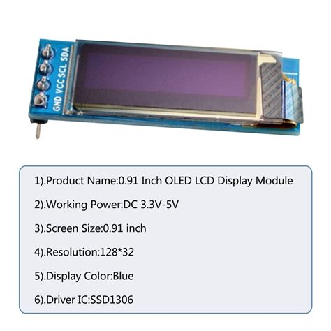 0 91 Oled Lcd Screen Module Pack Of 5