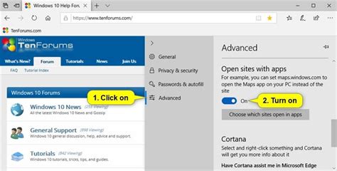 Turn On Or Off Open Sites In Apps For Microsoft Edge Tutorials