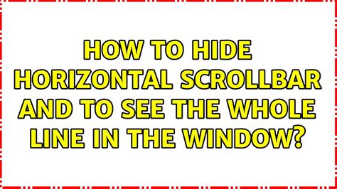 How To Hide Horizontal Scrollbar In Excel At Nathan Lozano Blog