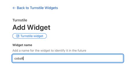 4 Enter The Widget Name Can Be Anything Such As Cobalt