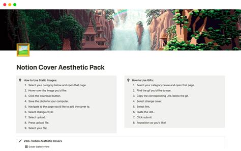 Cover Aesthetic Template By Matt Shelton Notion Marketplace