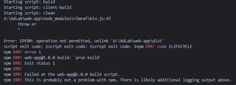 Eperm Operation Not Permitted Open Every Time When Restarting Building Project With Webpack