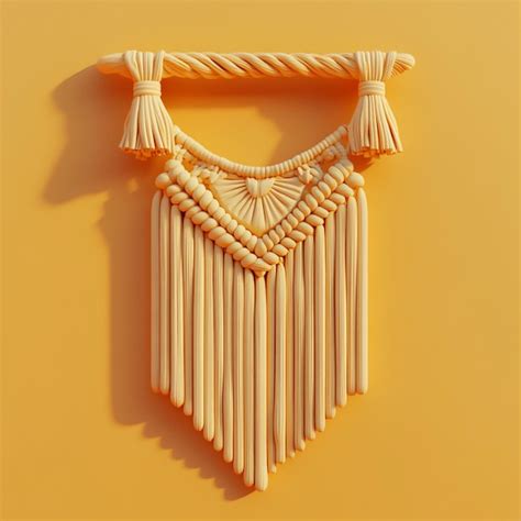 3d Macrame Icon Decorative Knotting And Crafting Illustration Logo Premium Ai Generated Image