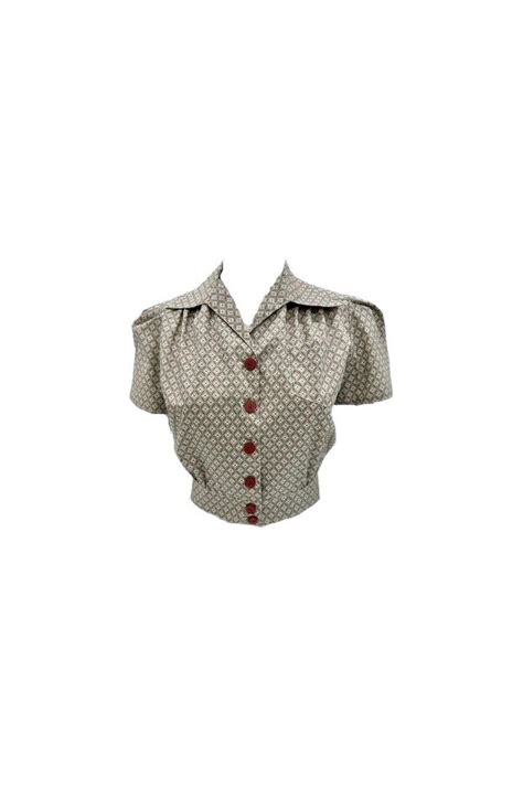 Blouse Année 40s Manches Courtes