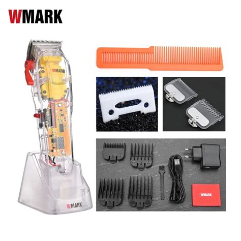 Wmark Ng 108 투명 스타일 충전식 헤어 클리퍼 전문 코드 및 무선 헤어 트리머 Aliexpress