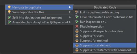 Suppress Duplicate Warnings In Intellij Idea By Annotation Stack Overflow
