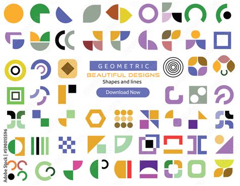 Beautiful Swatches With Geometric Shapes And Lines Drawing Premium Design Colourful Vector And