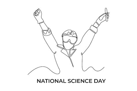 premium vector continuous one line drawing happy programmer pointing