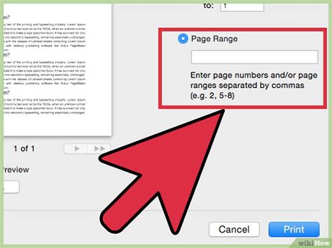 how to print only a section of a web page document or email