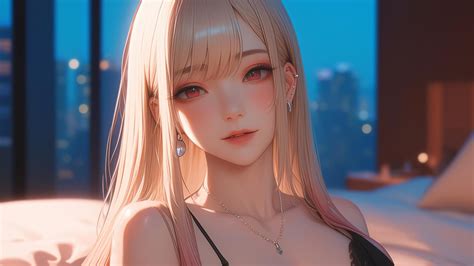 K Hd Wallpaper Marin Kitagawa Under Moonlight