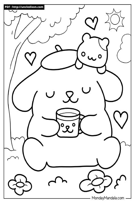 산리오 색칠공부 도안 Pdf모음 시나모롤 마이멜로디 쿠로미 포차코 등