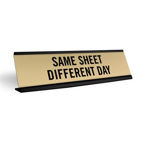 Same Sheet Different Day Desk Name Plate Excel Ts