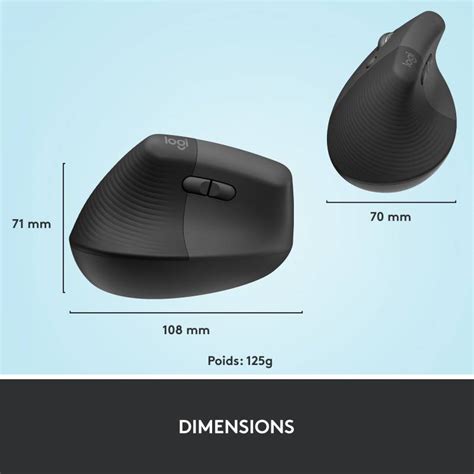 Logitech Souris Ergonomique Vertical Lift Bluetooth Noir