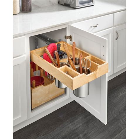 REV A SHELF INC 14 Wood Pilaster Accessory Drawer Rev A Shelf 4PUT 18SC 1