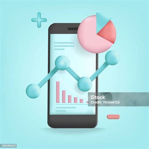 휴대 전화 아이콘 3d 벡터 일러스트 디자인에서 분석 데이터 스마트폰에 대한 스톡 벡터 아트 및 기타 이미지 스마트폰 증권 시장과 거래소 0명 Istock
