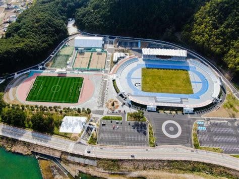 [포토] 경북도민 체육대회 개최지 ‘울진군 종합운동장 드론 사진 아시아경제