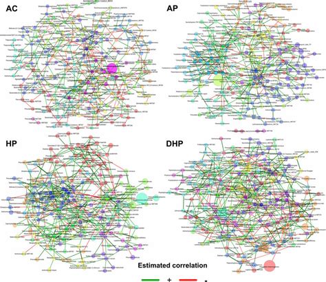 Co Abundance Networks For Each Clinical Group Analyzed With The Sparcc