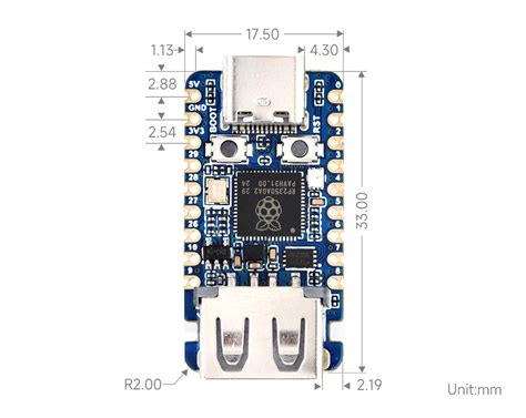 Waveshare RP2350A USB Mini Development Board Redeem Hardware Products DIY Electronics And