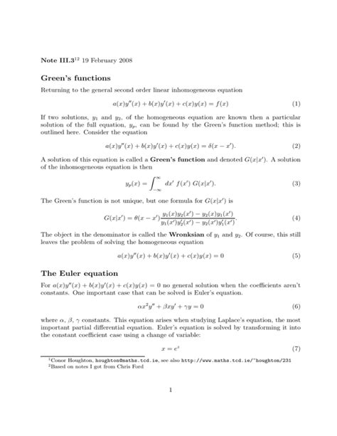 green s functions