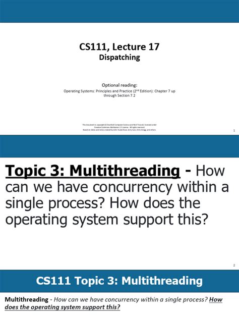 Lecture 17 Pdf Thread Computing Operating System