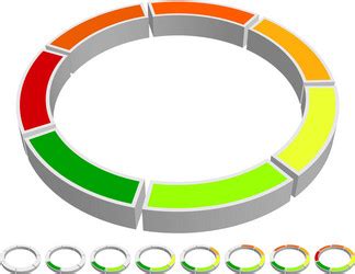 Round Arrows Circle Progress Indicator Royalty Free Vector