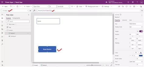 Reset Function In Power Apps