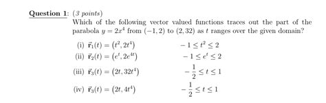 Solved Question 1 3 ﻿pointswhich Of The Following Vector