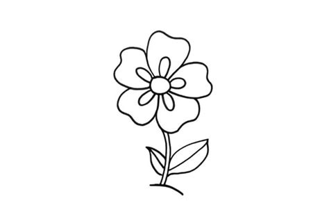 儿童简笔画大全五瓣花朵简笔画怎么画简单 优作网 4U手作网