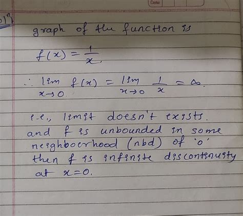 Solved Continuity What Type Of Discontinuity Does The Following