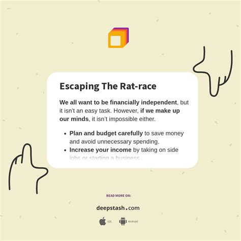 Escaping The Rat Race Deepstash