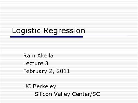 Ppt Logistic Regression Powerpoint Presentation Free Download Id2909901