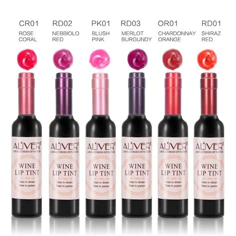 Lipstick Red Wine Lip Tint 6 Colors Dye Liquid Lipstick Matte Nourish Lip Gloss Lip Stain