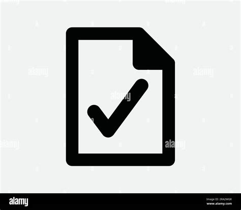 Verified File Icon Approve Document Verify Verification Tick Check Mark Checkmark Ok Yes Black