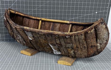 Wood Canoe Planter Or Whatever Holder