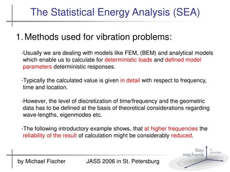 Ppt The Statistical Energy Analysis Sea Powerpoint Presentation