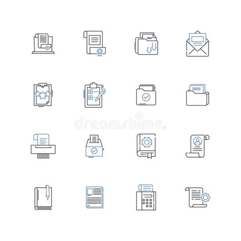 Ranking Line Icons Collection Evaluation Grading Scoring Rating Classifying Ordering