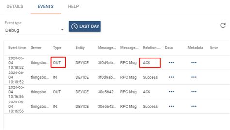 Question Why My Rpc Call Request Node Out Message Has A Relation Ack Other Then Success
