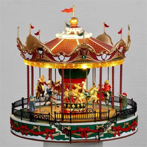 Skyant Christmas Carousel Decoration 12inch Large Size Realistic