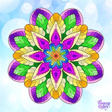 Colorful Flower Mandala Art